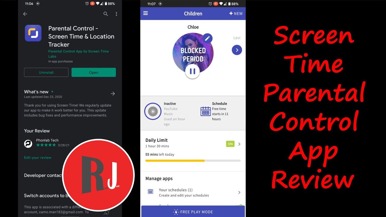 Screen Time Parental Control App Review. GPS Tracking and logs. - YouTube