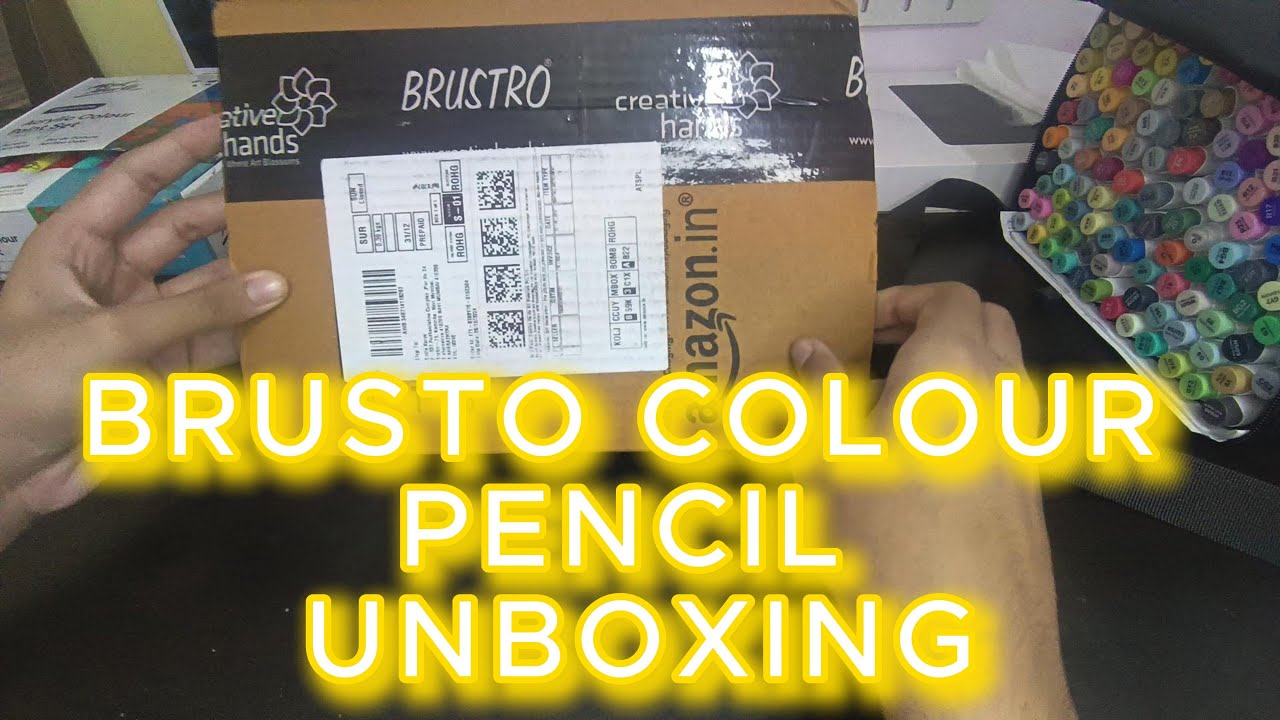 UNBOXING MY NEW BRUSTO COLOUR PENCILS - YouTube