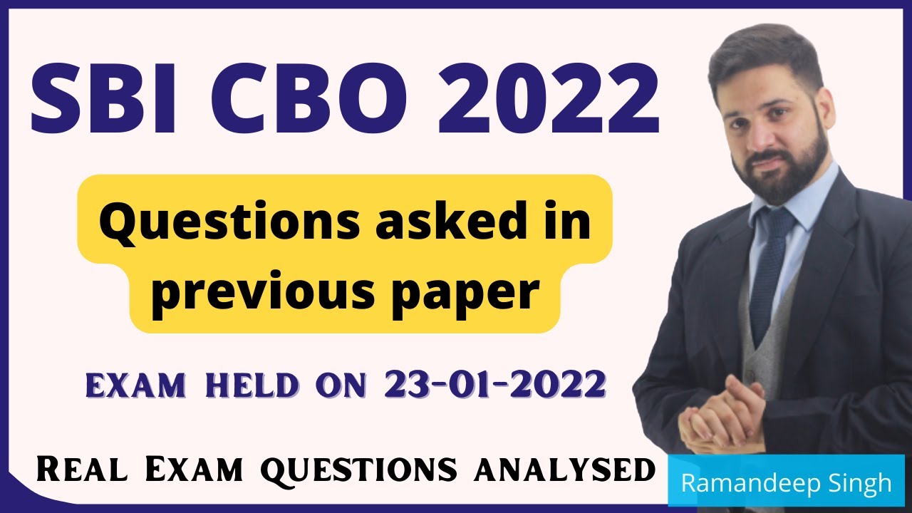 SBI CBO Preparation: Previous Paper Analyzed - YouTube
