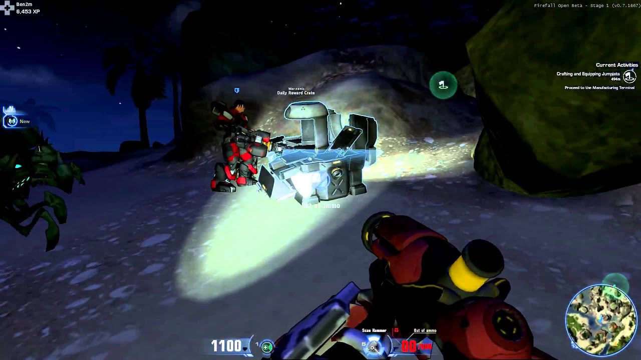Firefall Open Beta gameplay - Gliding, Thumping and First-time Crafting - YouTube