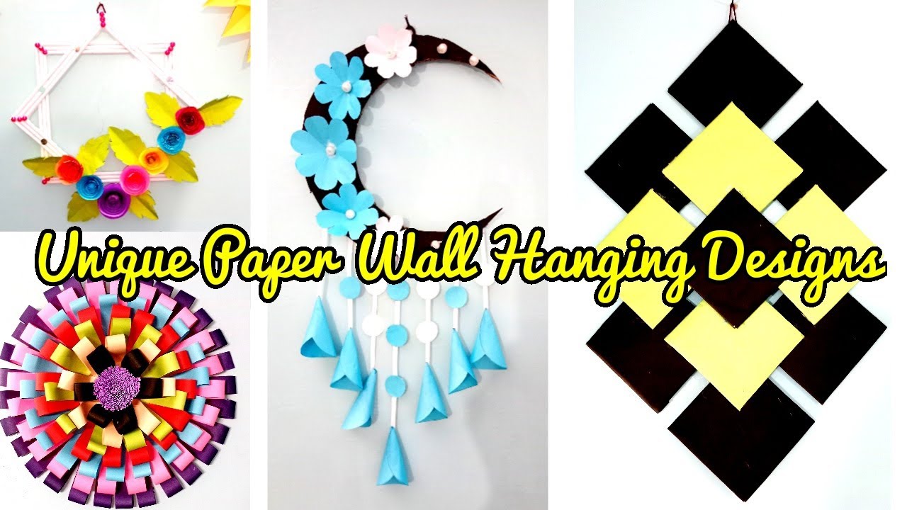 Unique Paper Wall Hanging Designs | Quick Paper Craft - YouTube
