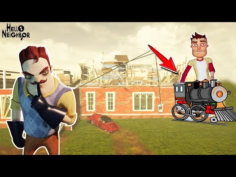 TREN GİBİ UZUN ve  GİZEMLİ EVİN SIRRINI ÇÖZDÜK  😱 Hello Neighbor 2 Yeni