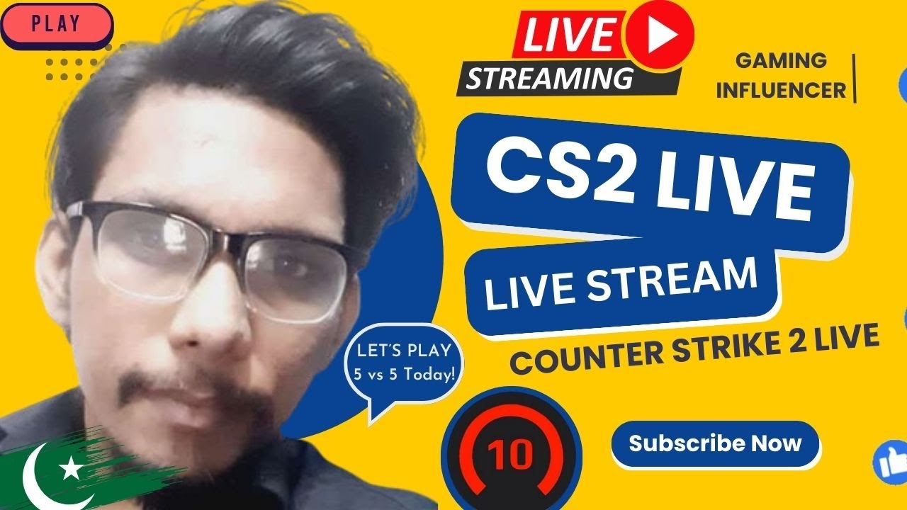 Gaming Influencer Is Live Now | CS2 Live | Counter Strike 2 Live | 5 VS ...