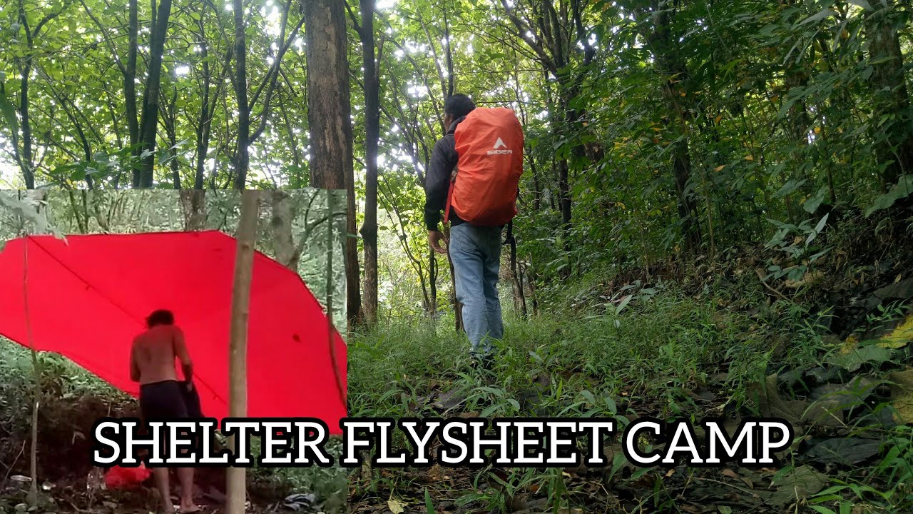 SOLO HIKING || SHELTER FLYSHEET CAMP || ASMR - YouTube