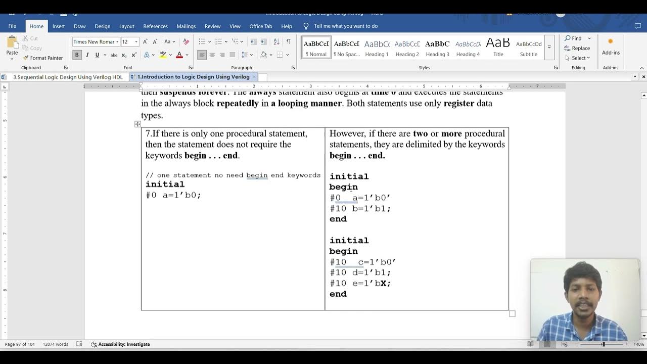 79.initial and always statements in Verilog HDL - YouTube