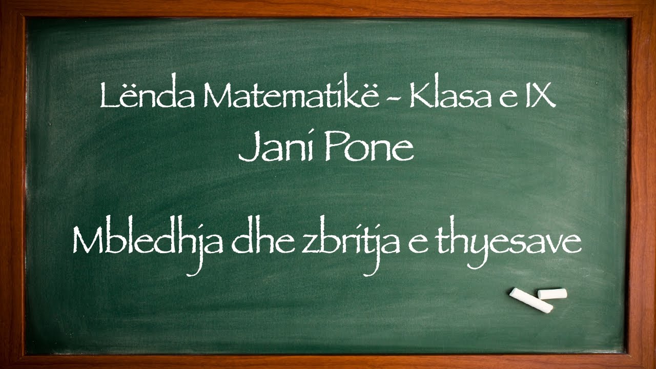 Veprime me thyesat 3 - MBLEDHJA DHE ZBRITJA E THYESAVE | Lënda ...