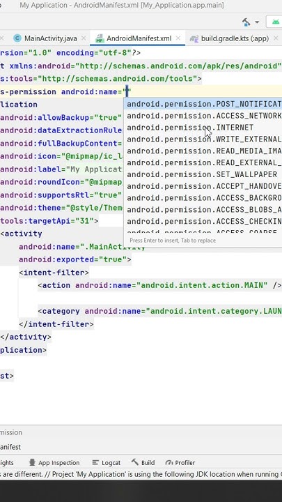 How to Add Any Permission in Our App or Project Manifests in Android Studio 2023 | MakeEasy ...