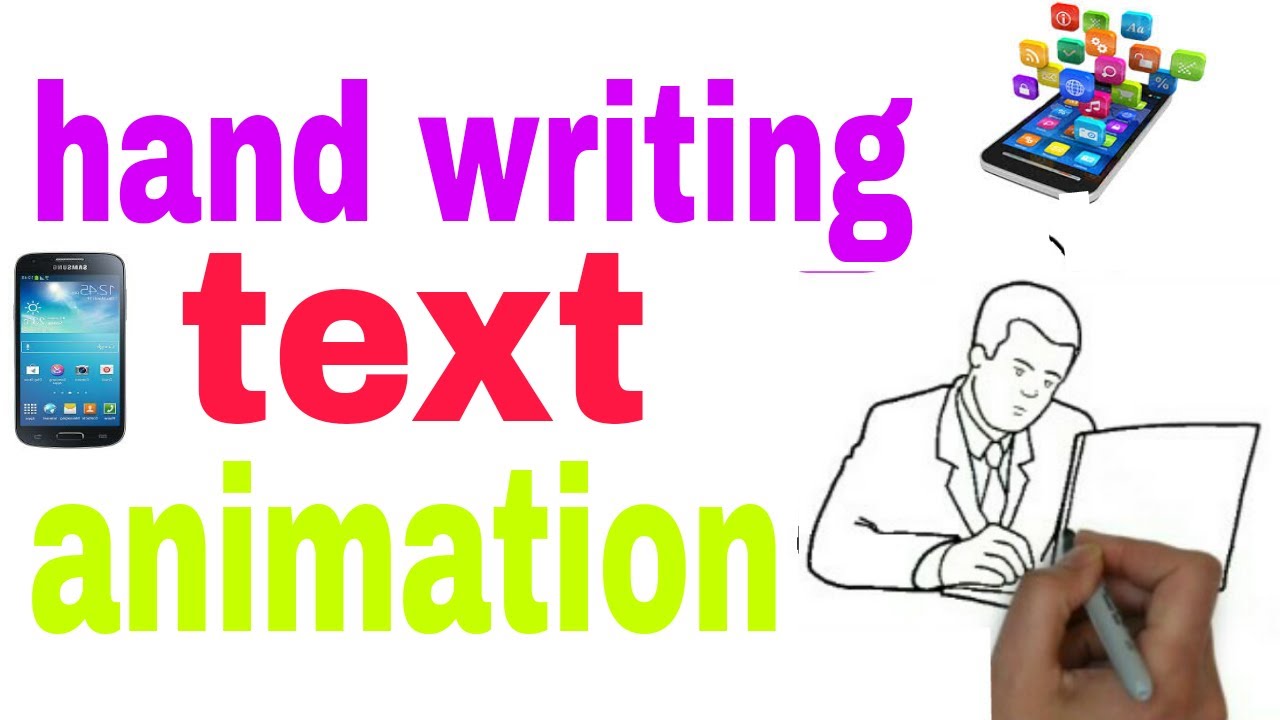 [Hindi] how to make hand writing text animation from android mobile ...