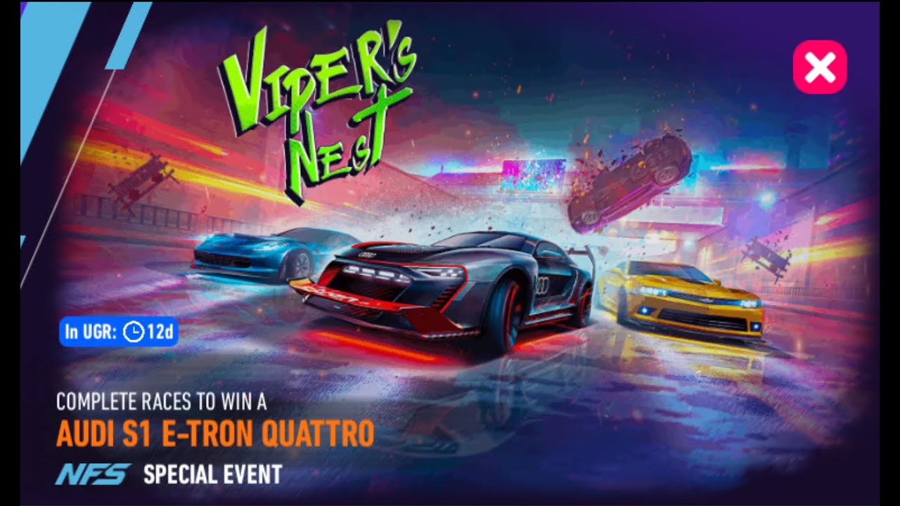 NFS No Limits | NFSNL | VIPER'S NEST | AUDI S1 E-TRON QUATTRO | 0 gold ...