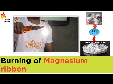 Burning of Magnesium ribbon| Chemical reaction and equation| Igniter ...