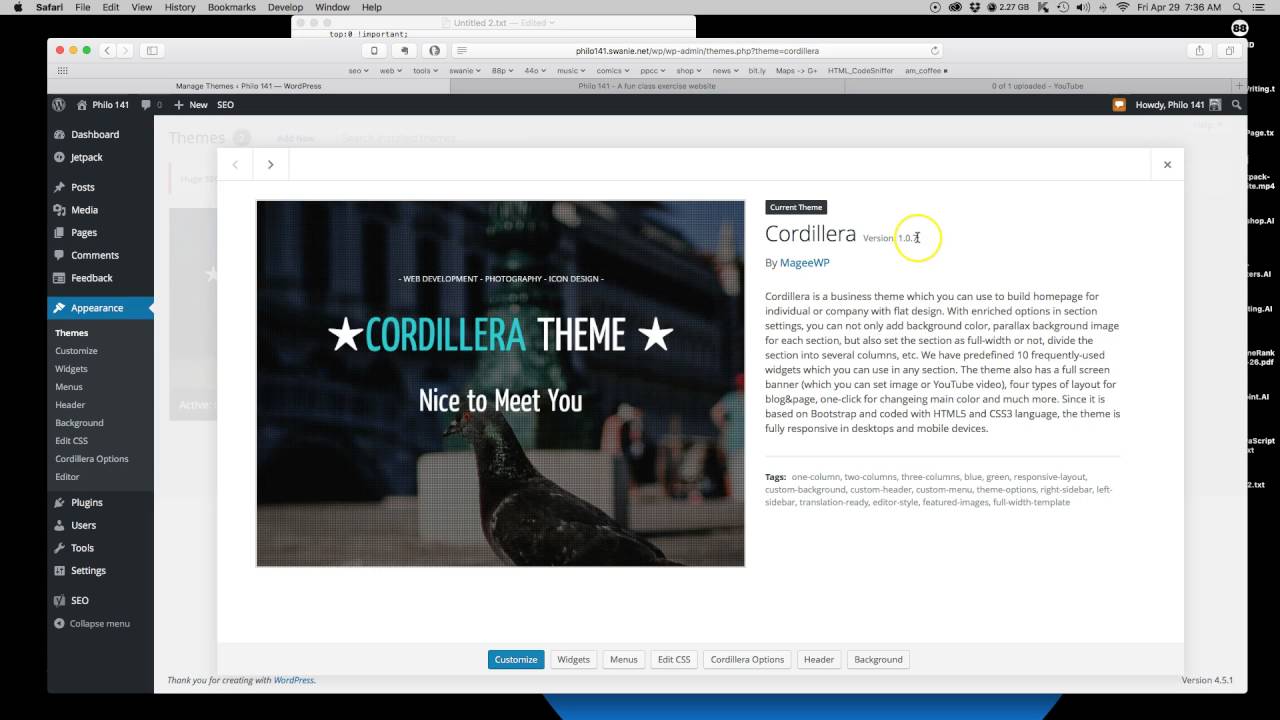 Customizing Your WordPress Theme Settings And Stylesheet YouTube Customizing Your WordPress Theme Settings And Stylesheet YouTube