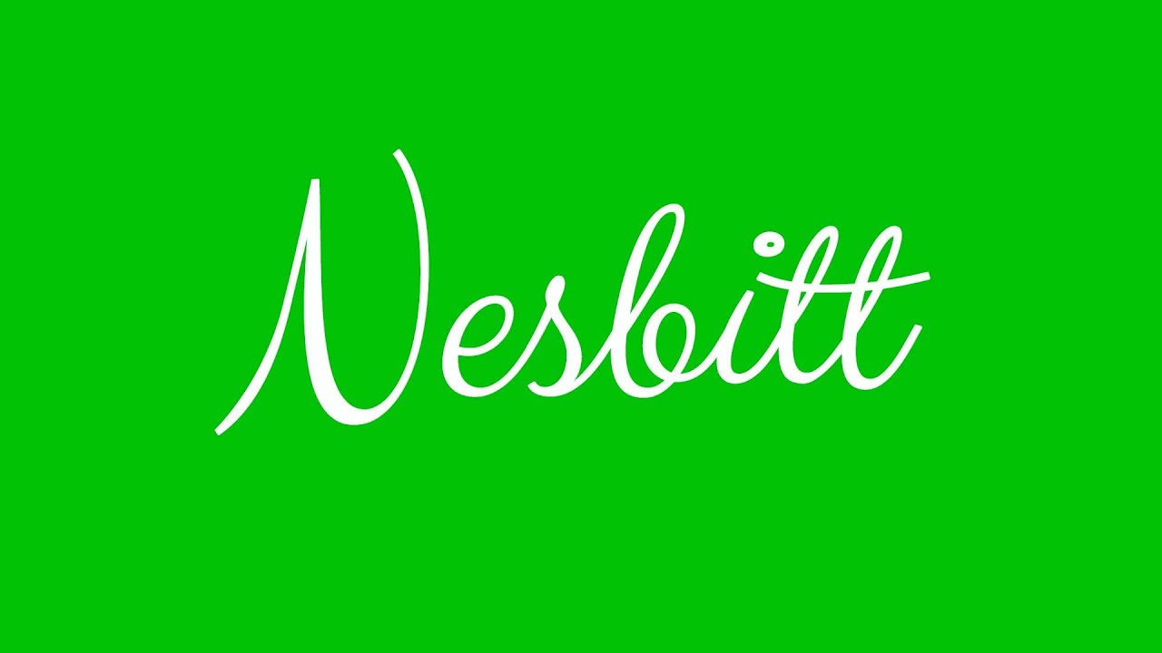 Nesbitt English Cursive Handwriting Tutorial - YouTube