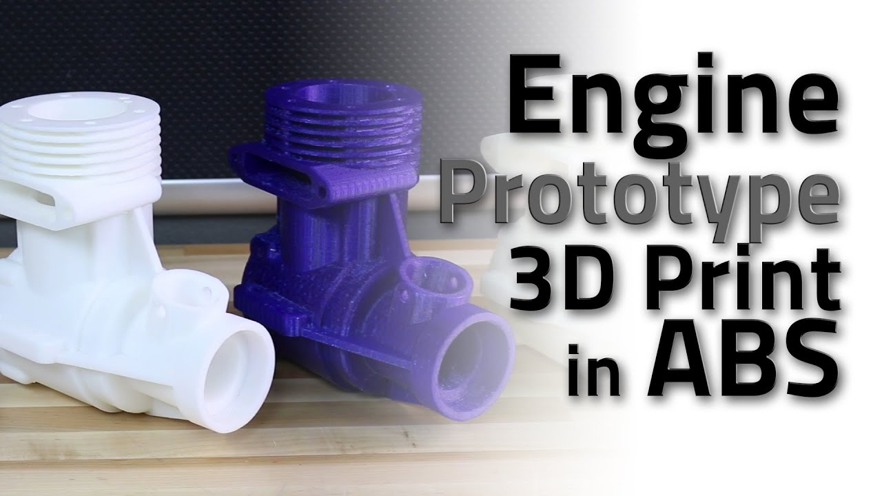 Engine Prototype 3D Print in ABS - YouTube