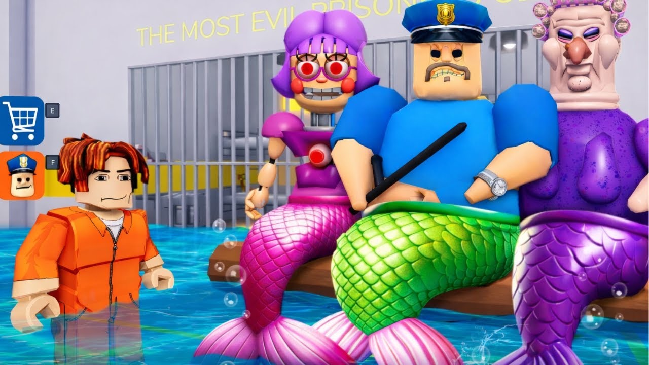 MERMAID BARRY'S PRISON RUN (Obby) | Roblox Walkthrough - YouTube