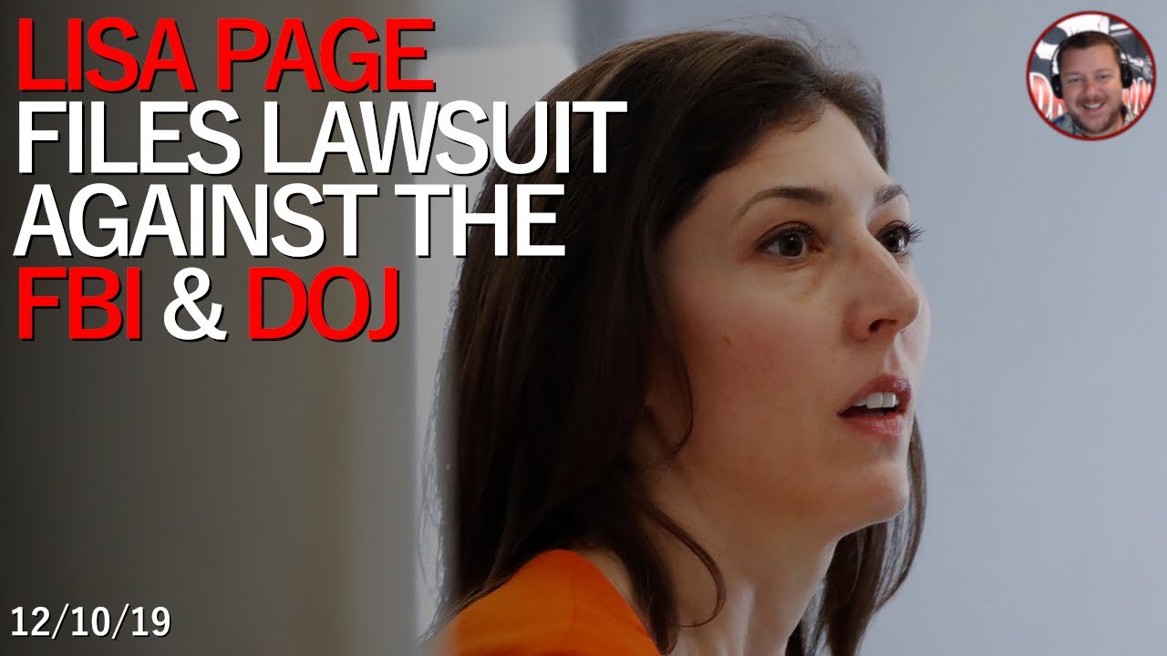 Lisa Page files lawsuit against the FBI & DOJ - YouTube