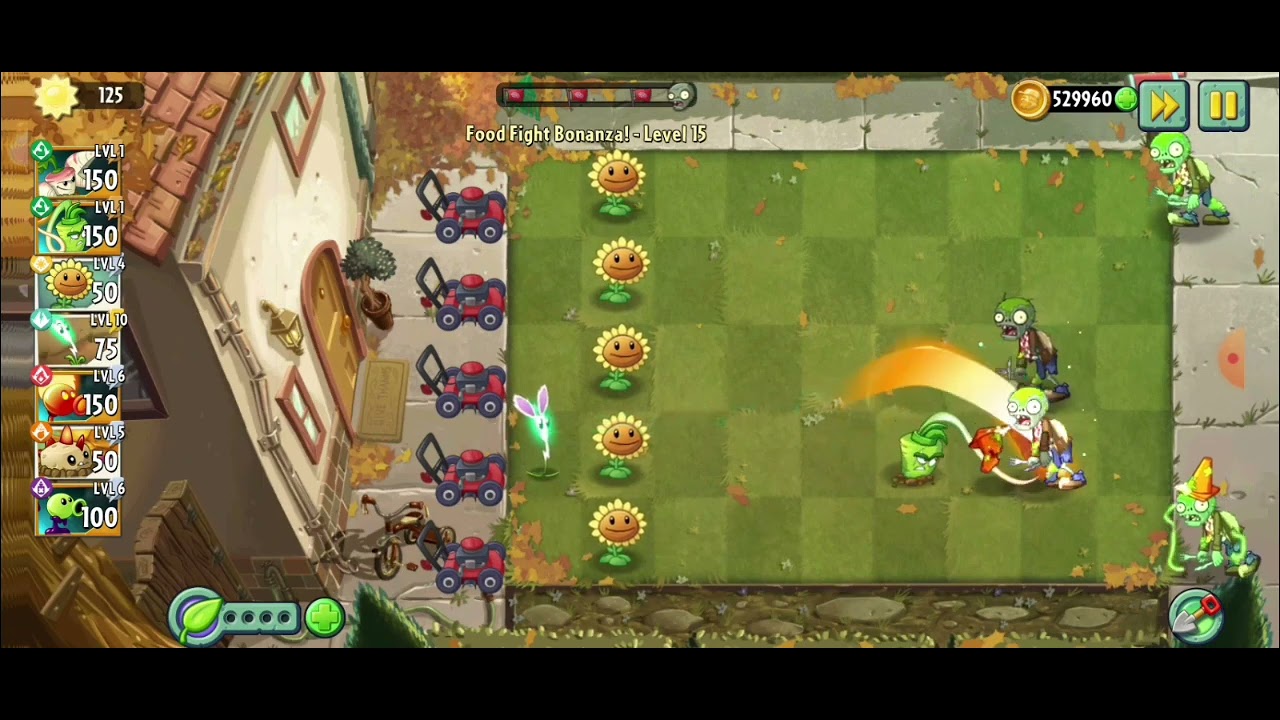 PvZ 2 | Event Quest Nov 2023 Food Fight Level 15 - YouTube