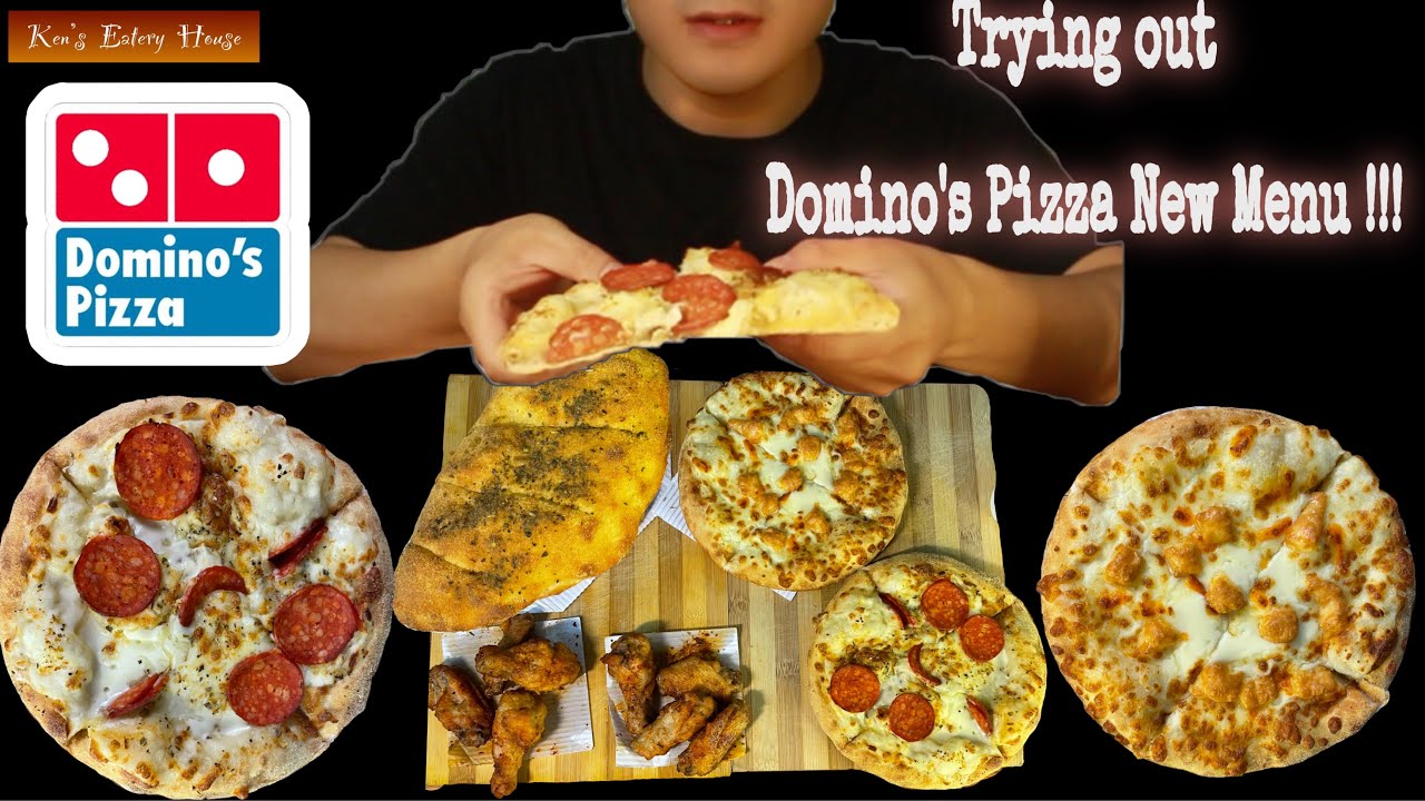 DOMINOS PIZZA MUKBANG |4 CHEESE PIZZA| CHEESE DOMINATOR| CHEESE ...