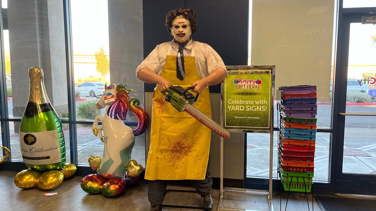 Party city leather face 4k 60 demo - YouTube