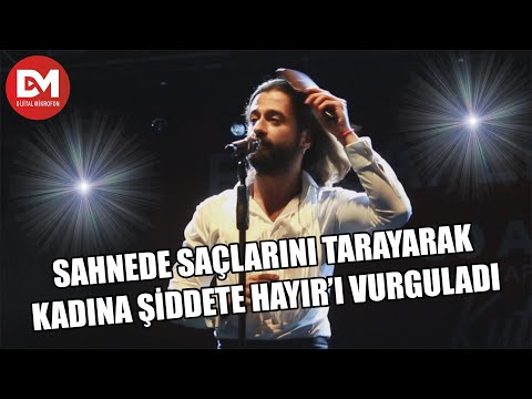 Koray Avcı Sahnede Saçlarını Taradı, Kadına Şiddete Hayır Mesajı Verdi - Avcılar Konseri