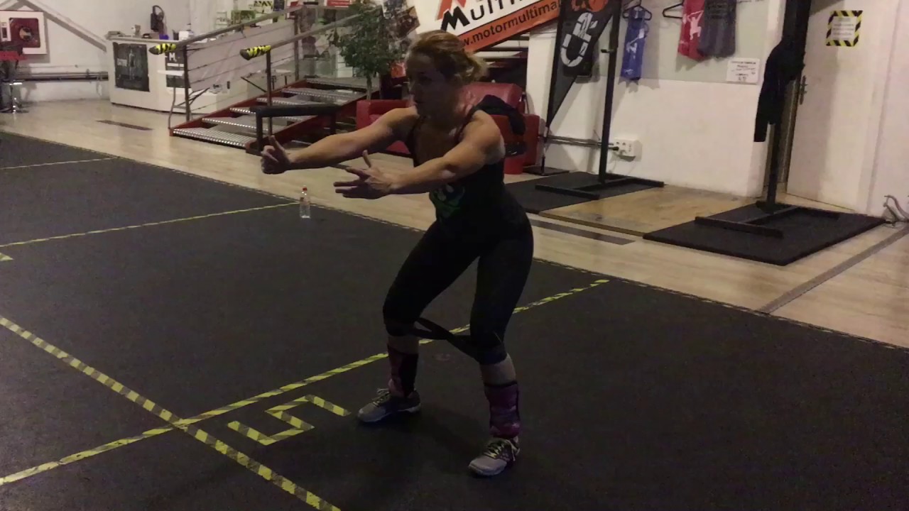 Banded Monster Walks With Squat - YouTube