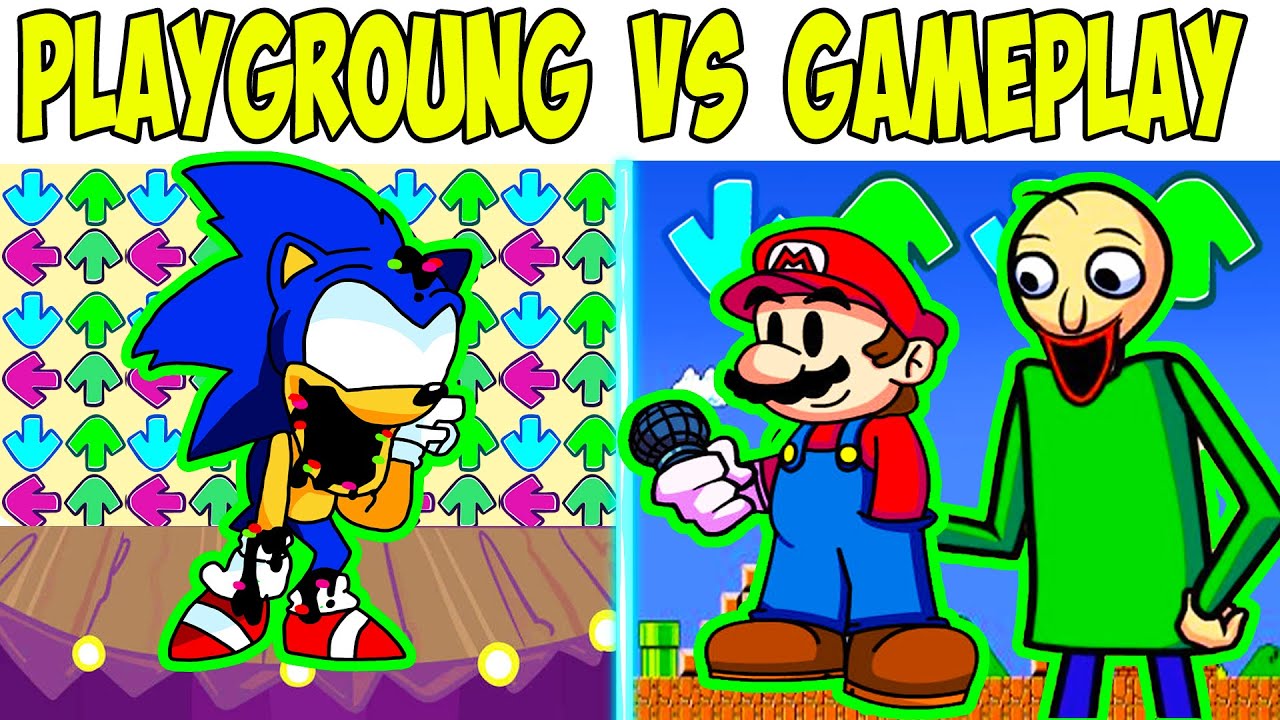 FNF Character Test | Gameplay VS Playground | Corrupted Sonic | Baldi ...