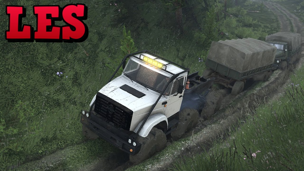 SpinTires UHD | Les | Map Mod | ZiL 4972 - YouTube