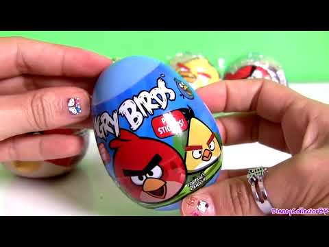 NEW Angry Birds Surprise Eggs Review by Disneycollector Chocolate Sorpresa Huevos!