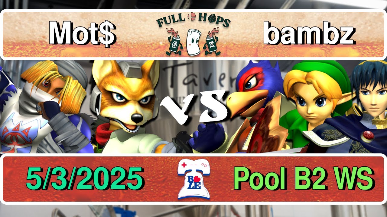 Full Hops: Mot$ (Fox, Sheik) Vs. bambz (Falco, YL, Marth) - Pool B2 WS ...