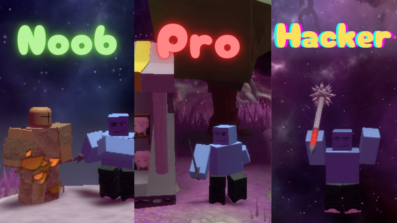 Skill based boss fights Lord vetus - Noob vs Pro vs Hacker - YouTube