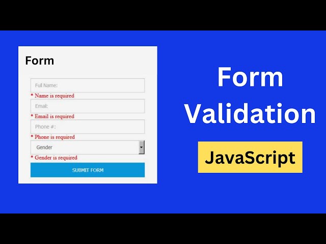 Javascript Form Validation With Example Codingstatus 1067