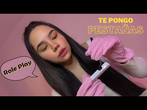 Te hago limpieza facial y te pongo pestañas. ASMR ROLE PLAY Triggers For Sleep