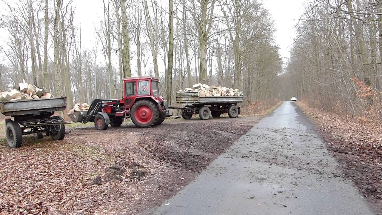 Schnittholz fahren und laden mit Belarus MTS 570 Teil 2 - YouTube