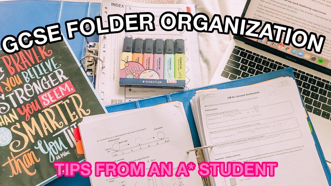 GCSE Folder Organisation Year 10 + Year 11 || 9/A* Tips, Back to School ...