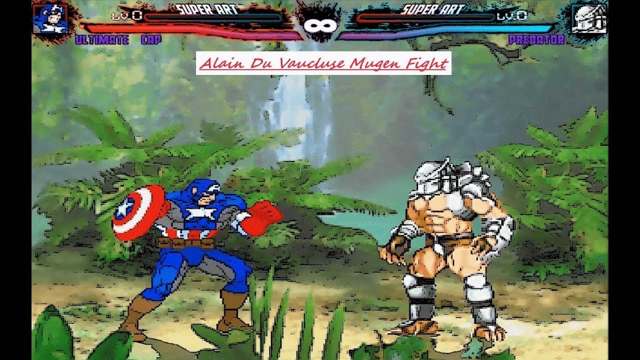 Mugen : Ultimate Captain America Vs Predator (Request) - YouTube