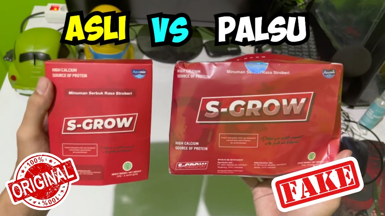 Perbedaan Susu S-Grow Asli dan Palsu | Review Susu Peninggi Badan S ...