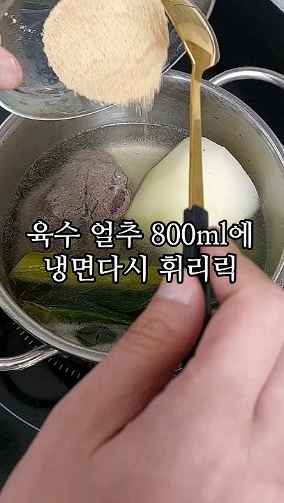 냉면다시다 냉면 육수 만들기 냉면 마법의 가루 집밥 간단요리 Youtube