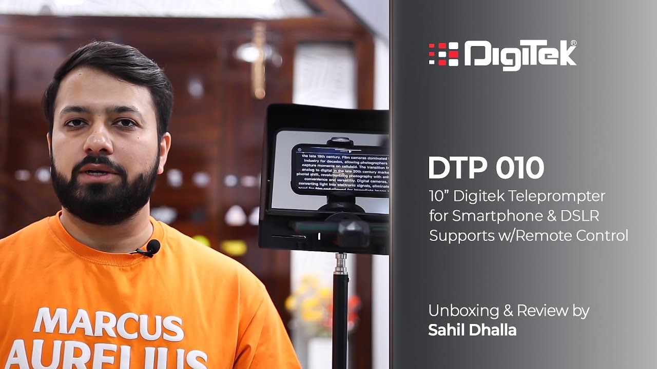 Sahil Dhalla: Introducing the Digitek (DTP 010) 10” Teleprompter - YouTube