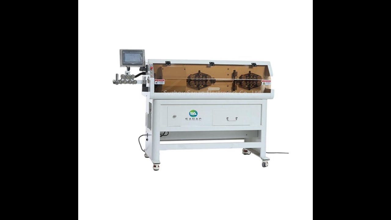 Automatic rotary cable peeling machine - YouTube