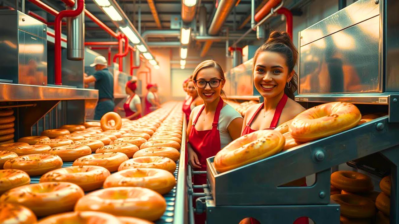 How Millions of Bagels Are Made | Inside The Factory - YouTube
