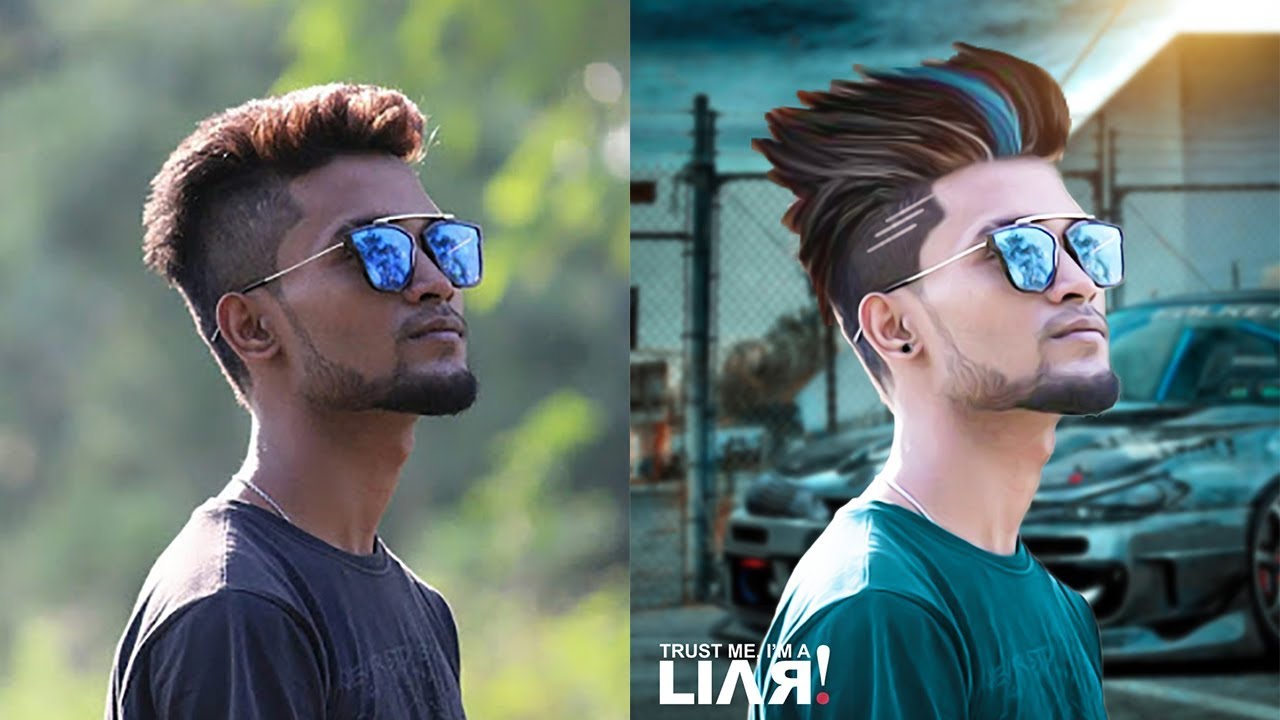 Photoshop Manipulation Tutorial white face + Stylish hairs |Heavy ...