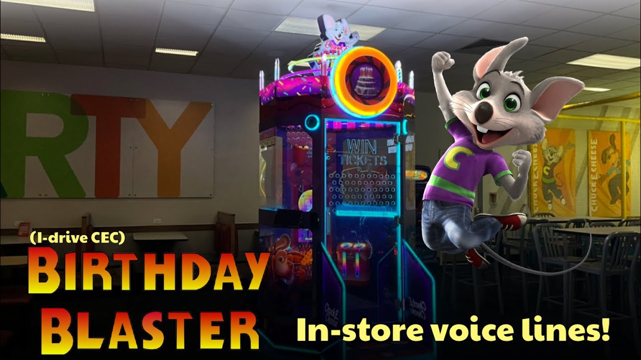 Chuck E. Cheese “Birthday Blaster” Character Voice-lines! - YouTube