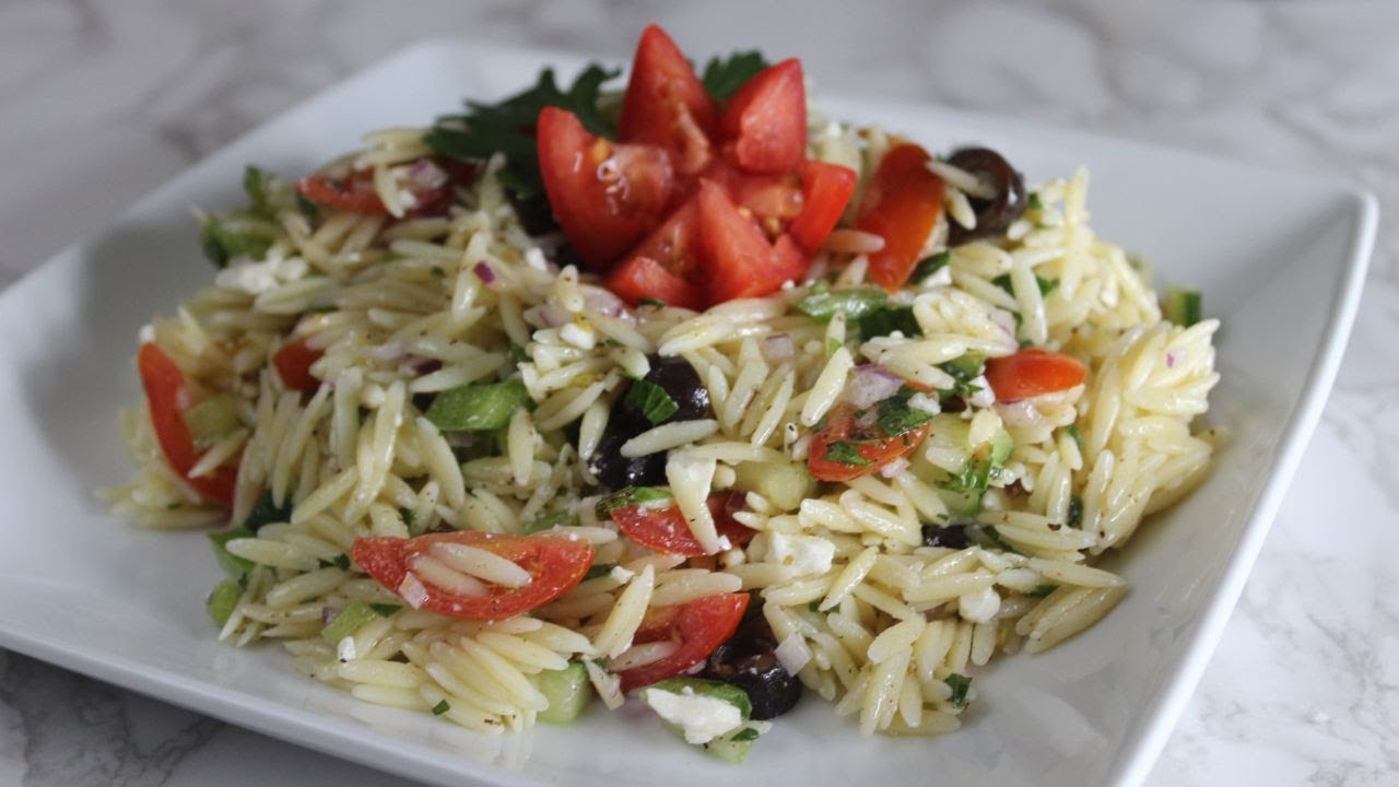 Refreshing Mediterranean Orzo Salad! ~Tasty & Quick Recipes - YouTube