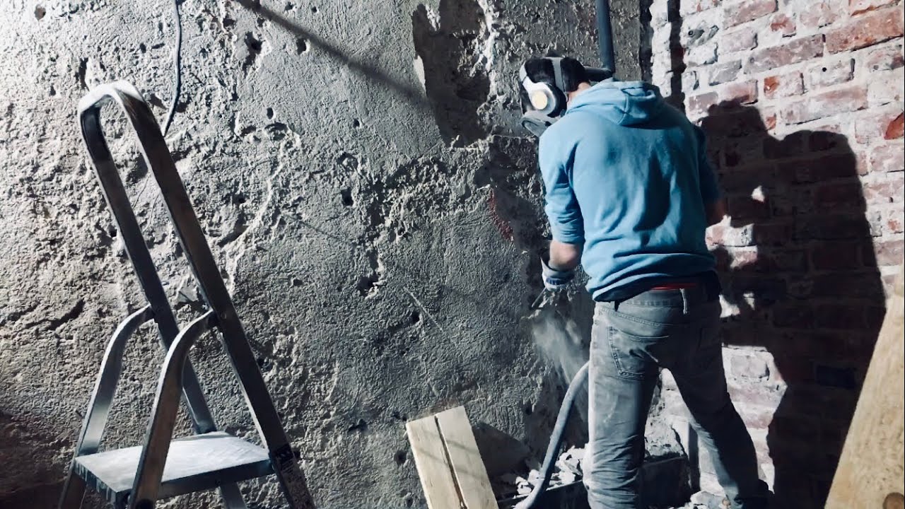 Renovation: still bashing away at the walls. - YouTube