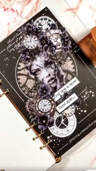 Mini Art Journal | black theme journal #asmr #scrapbooking #journaling ...