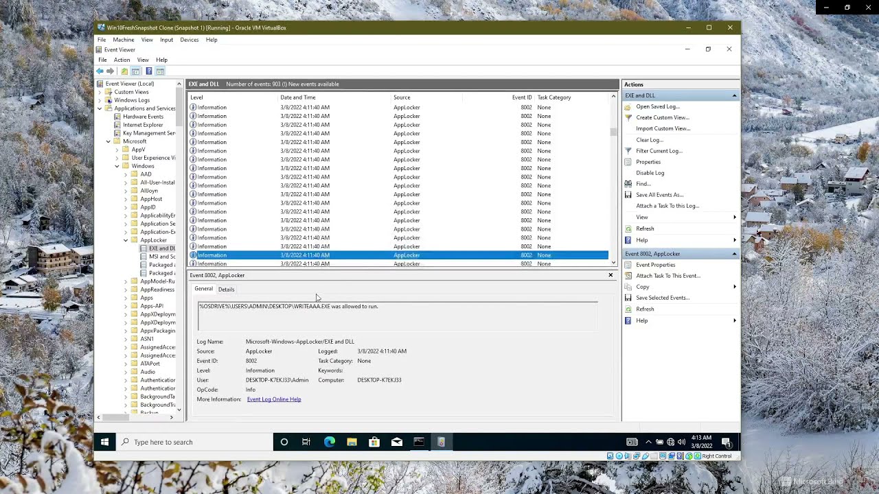 AppLocker bypass by hash caching misuse - YouTube