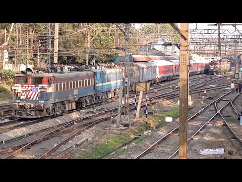 11 Locomotives In 4Mins - Great Clash Of 2 Express Trains Going ...