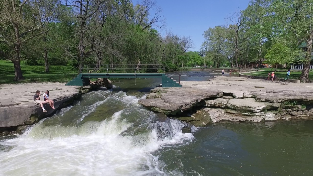 Water Fall at Falls Park, Pendleton Indiana - YouTube