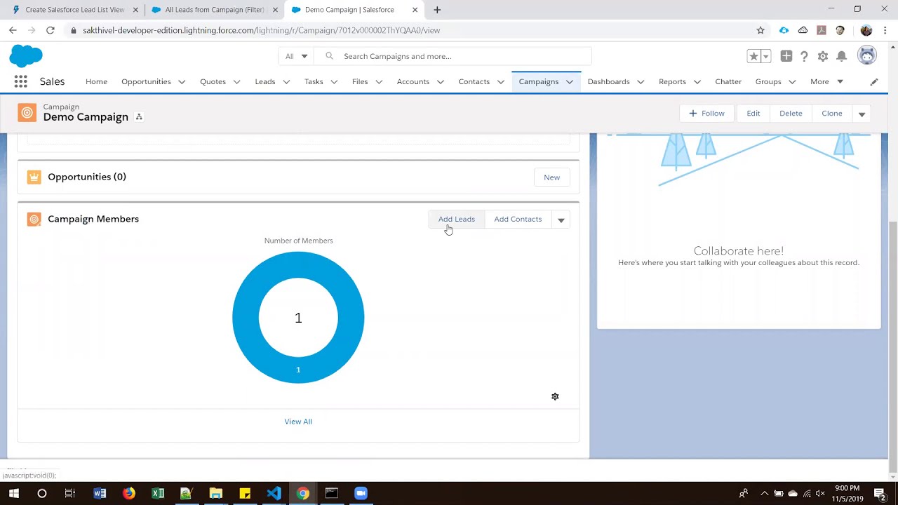 Create Salesforce Lead List View with filter by Campaign in Lightning ...