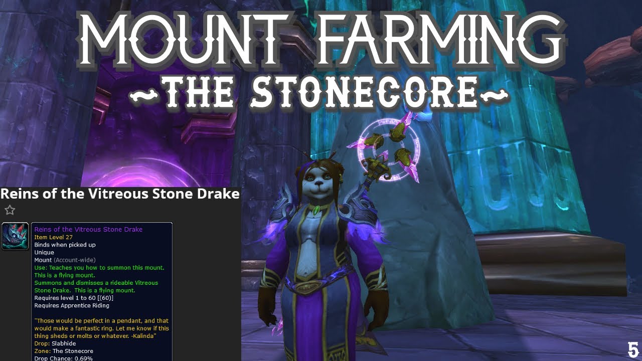 World of Warcraft | Mount Farming | The Stonecore - YouTube