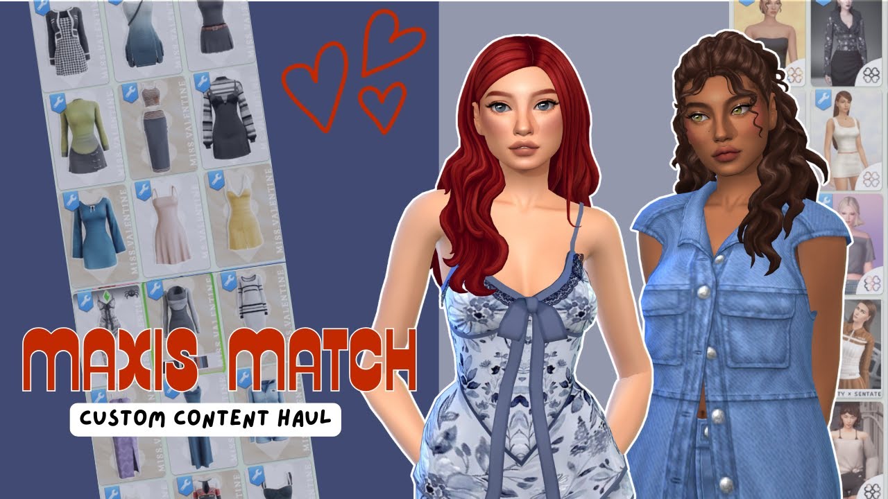 Sims 4 Custom Content Haul | Maxis Match - YouTube